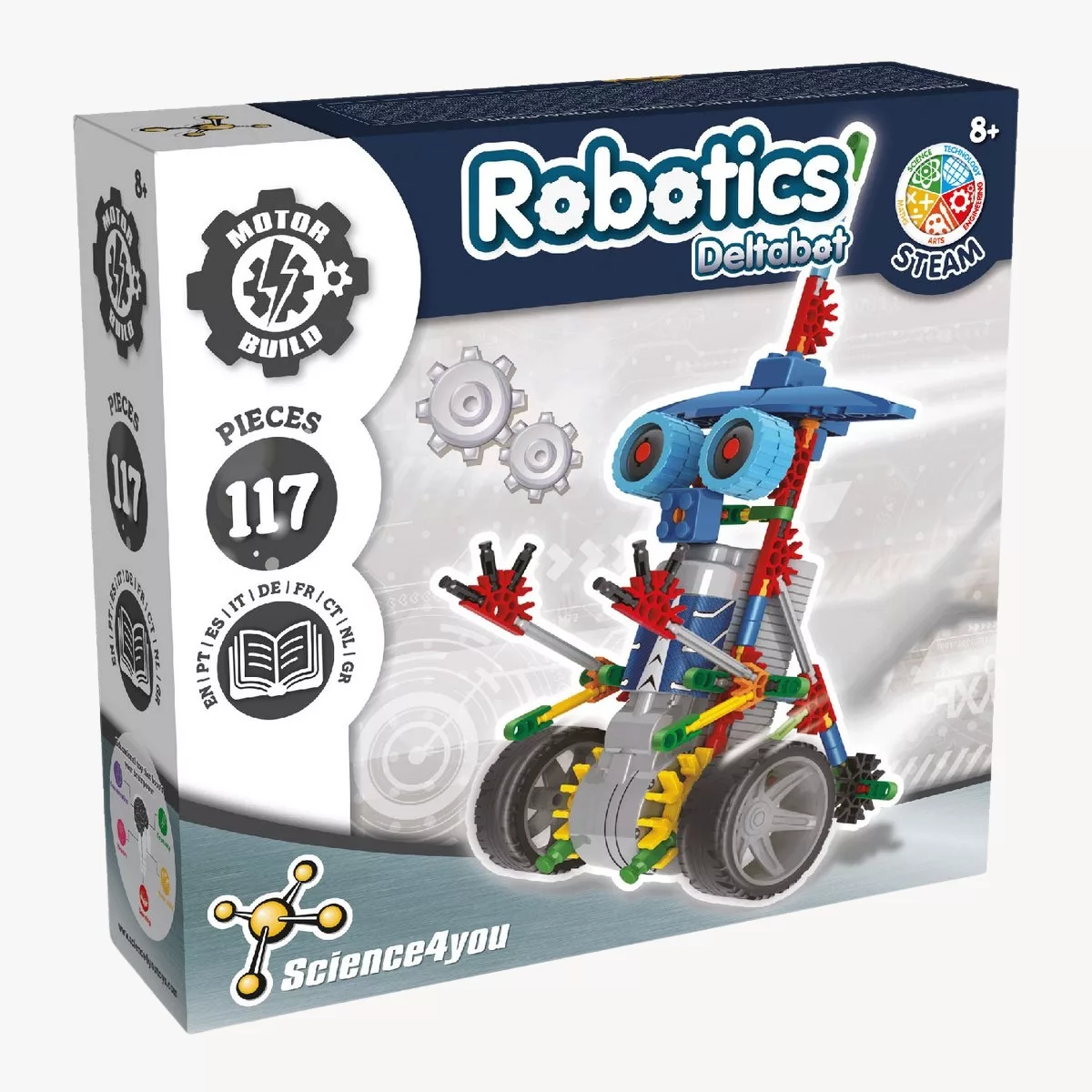 Комплект за роботика Deltabot с 117 части за игра | Science4you